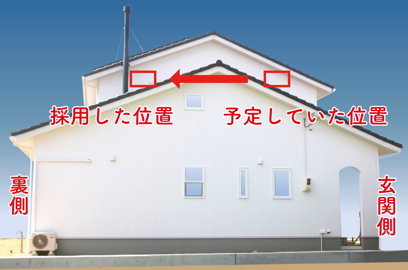 2階のエアコン室外機が目立つ？屋根置き架台の色を塗るのがオススメ | コダテ生活